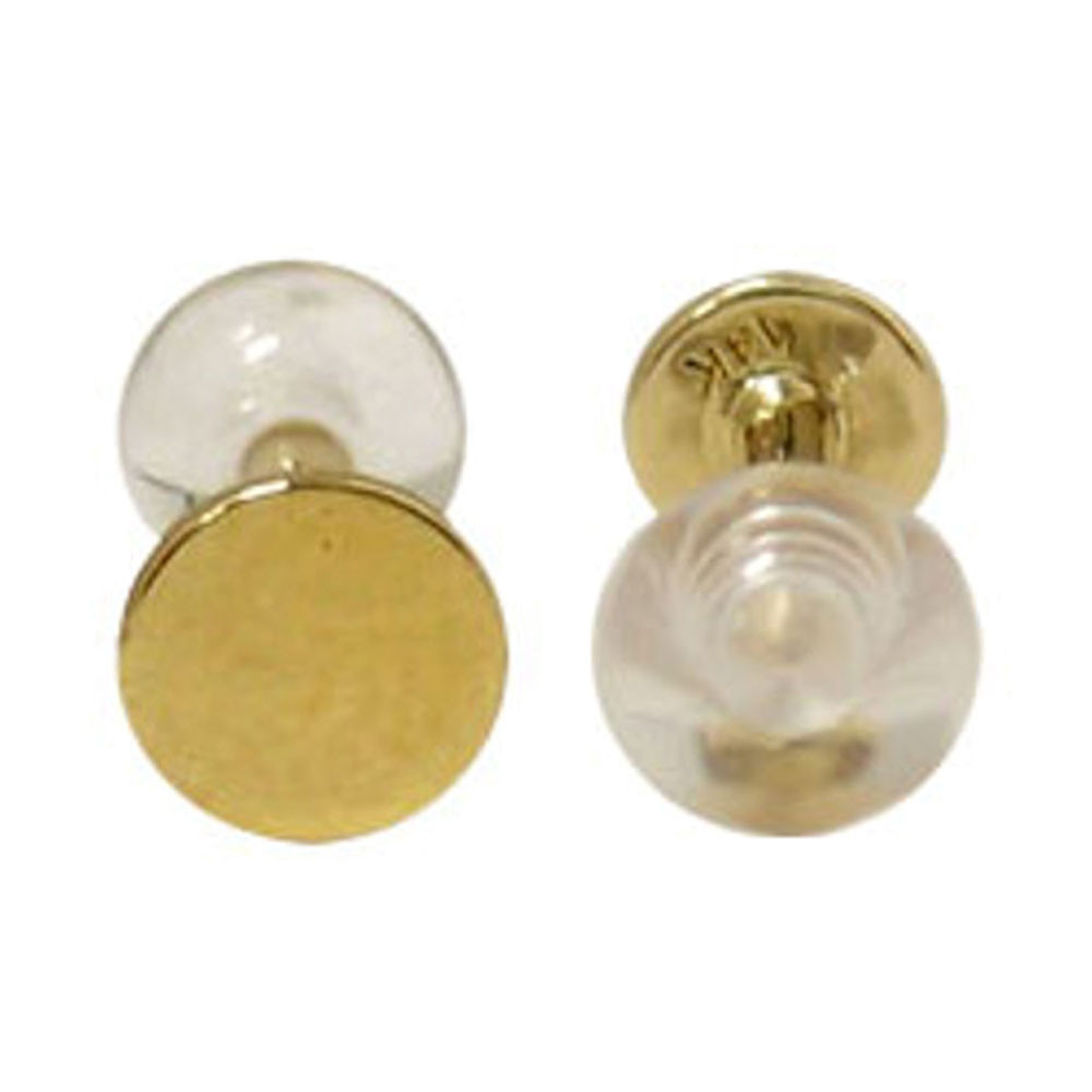 14k Solid Gold Labret Stud Acrylic Ball 14G