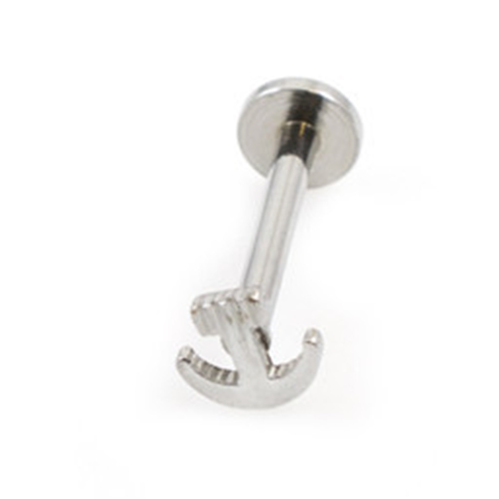 Internally Threaded Anchor Labret Studs Piercings 16G 10mm