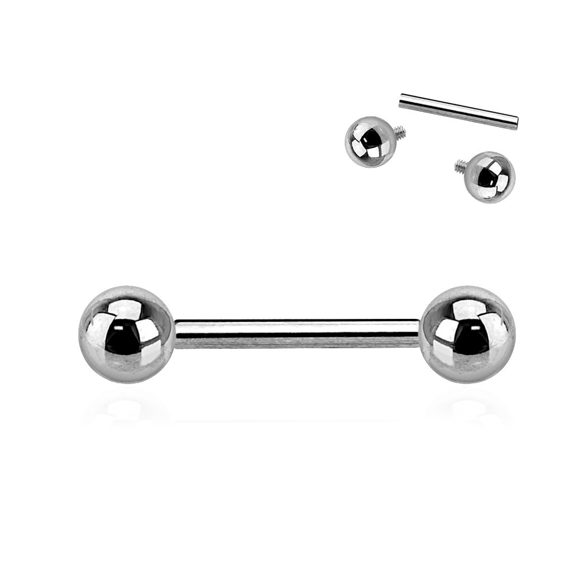 Titanium Internally Threaded Barbells Piercings 14G 10mm