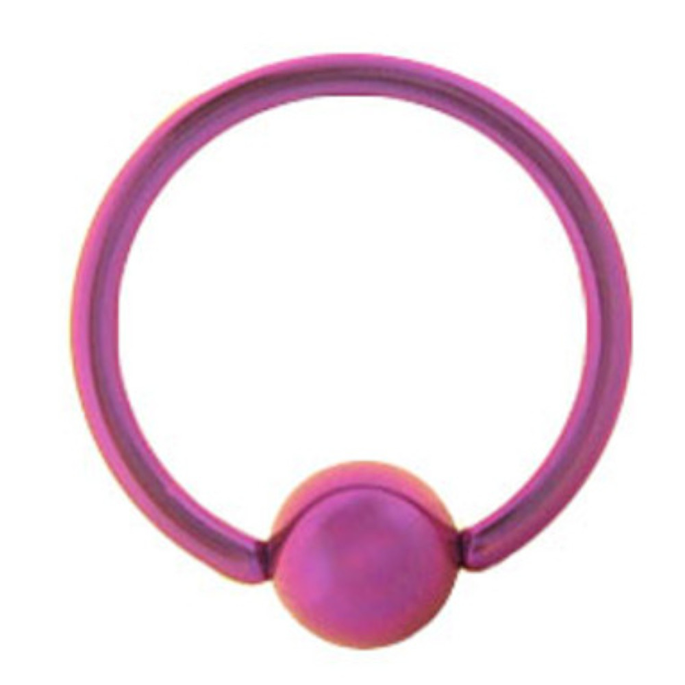 Titanium Pink Closure Ring Captive Bead Rings