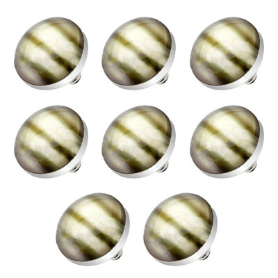 Eight Internally Threaded Shell Inlayed Dermal Tops
