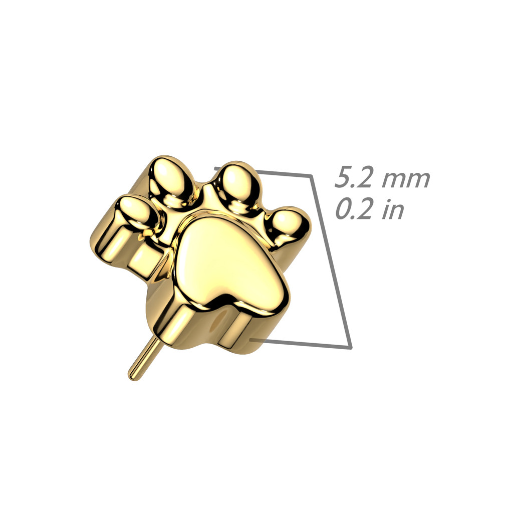 Solid Titanium Push In Threadless Paw Replacement Parts For Any Body ...
