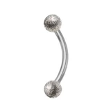 Glitter Ball Curved Barbells Piercings 16G 8mm