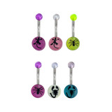 UV Acrylic Neon Belly Button Rings
