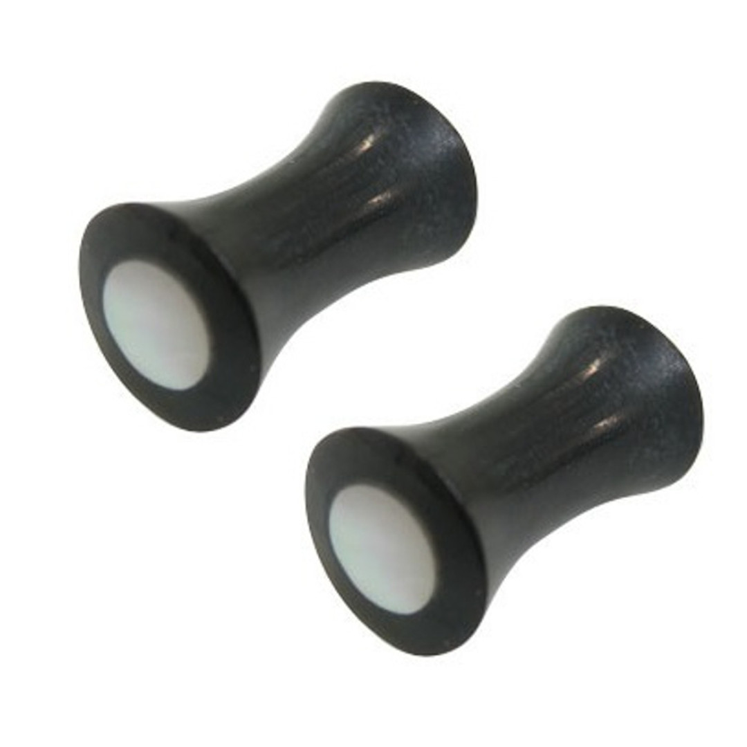 PVD Black Bat Saddle Plugs Ear Gauges