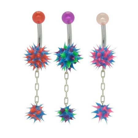 Dangle Koosh Ball Belly Button Ring