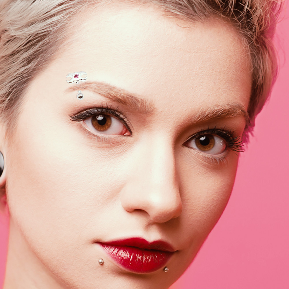 Body Jewelry, Eyebrow Ring Unique Sterling Silver Design
