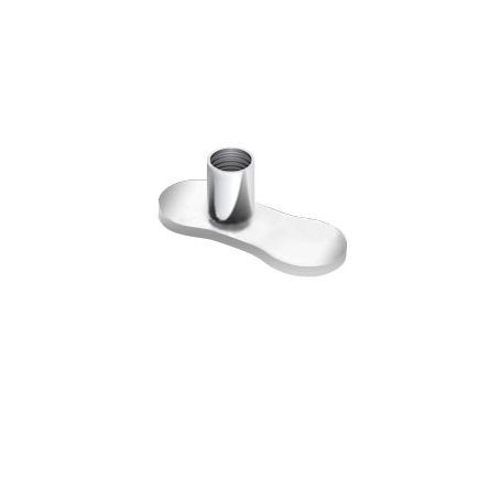 Gold Color Titanium 3 Hole Dermal Anchor with Jeweled Bead