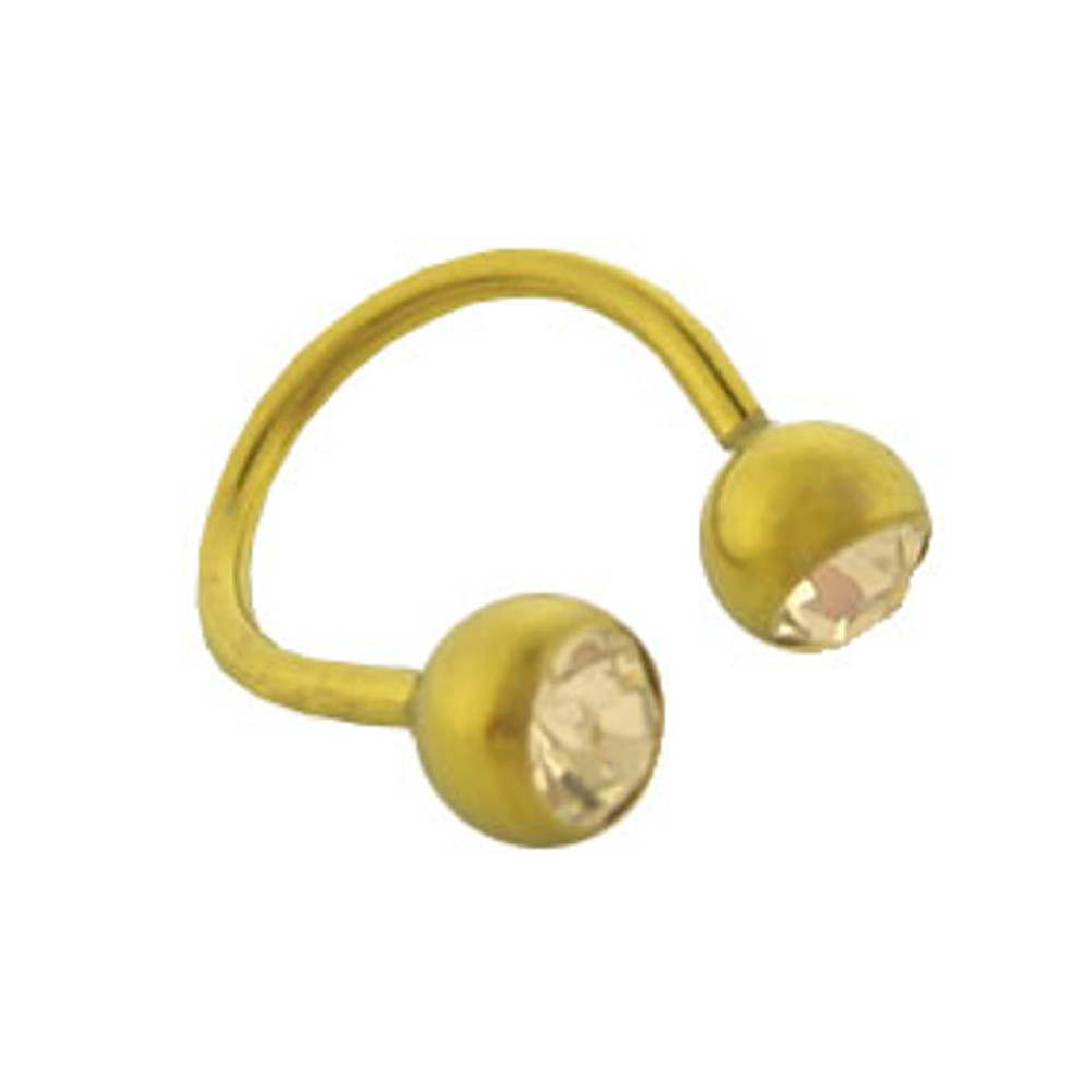 Solid Titanium Twister Piercing Rings - 8 Assorted Sizes and Colors ...