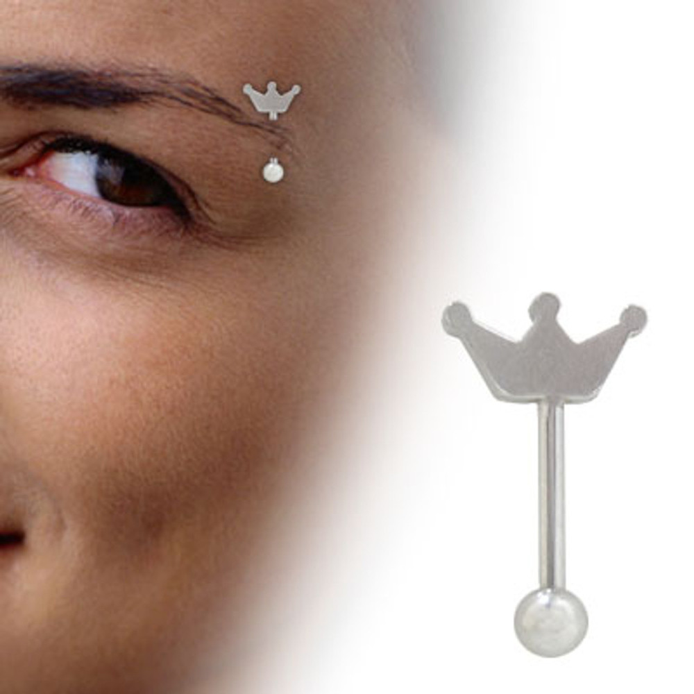 Body Jewelry, Surgical Steel Barbell Eyebrow Ring with Jewels