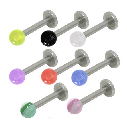 Colored UV Acrylic Ball Internal Threaded Labret