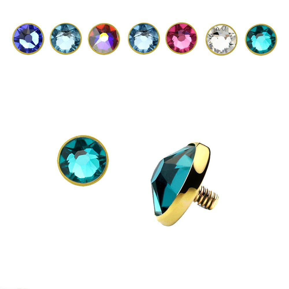 18 Colored Jeweled Dermal Tops