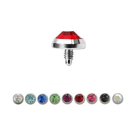 G23 Implant Grade Titanium 14g Dermal Top Opal 4mm Dermal Anchor Top ...