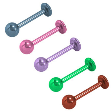 Jeweled Anodized Titanium Labret Monroe 16 Gauge - 8mm