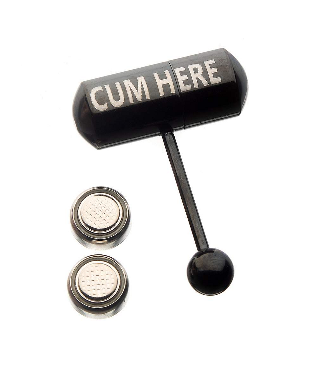 PVD Black Vibrating Barbell Tongue Ring 14G 16mm