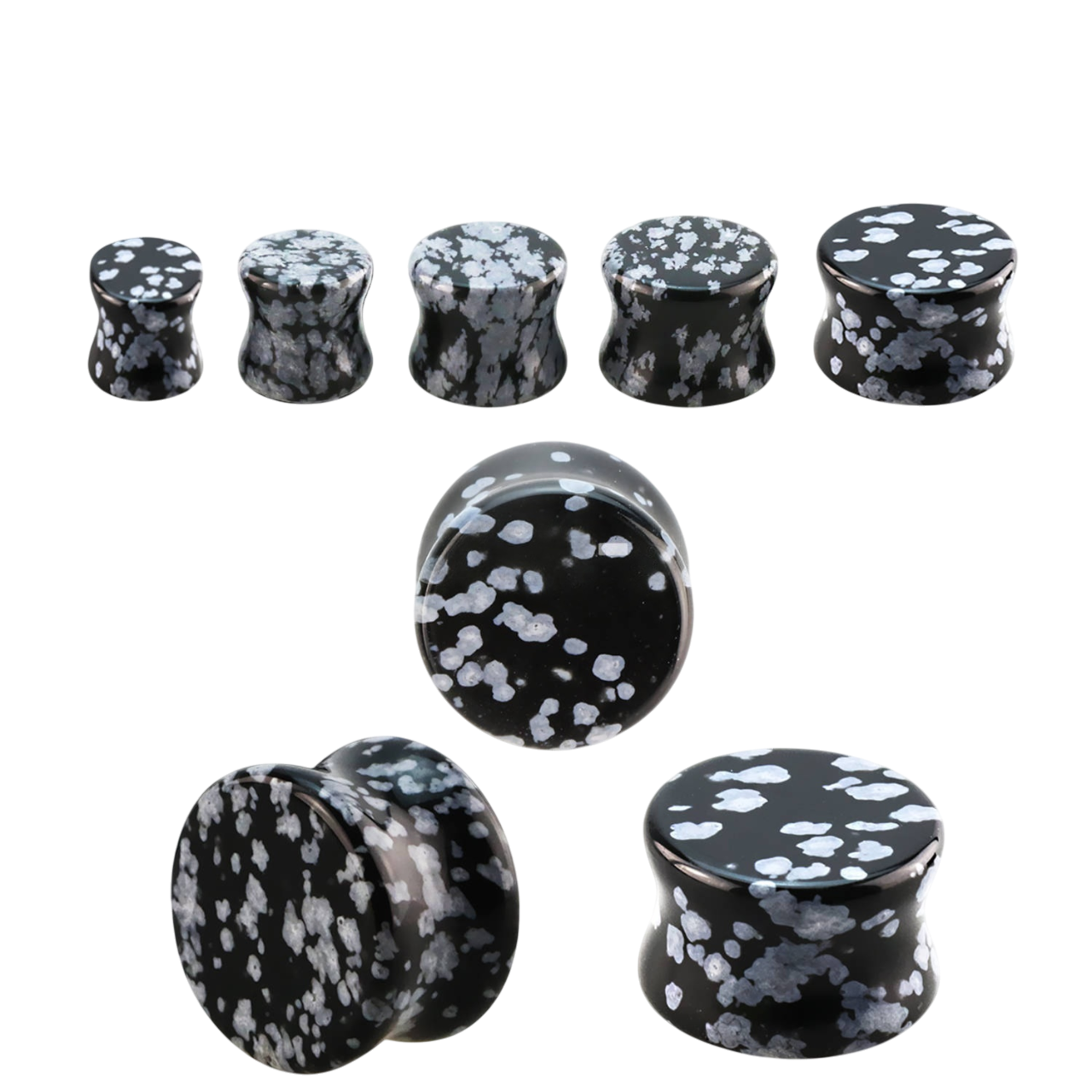 Snowflake Double Flare Plugs Ear Gauges