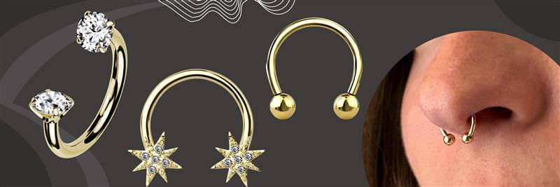 Gold Circular Barbells: Elegant and Versatile - BodyJewelry.com