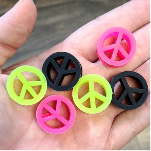 Glow In Dark Silicone Peace Sign Plugs Ear Gauges