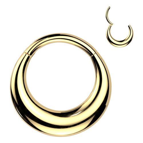 Thick Chunky Septum Clicker Hinged Segment Ring 16G