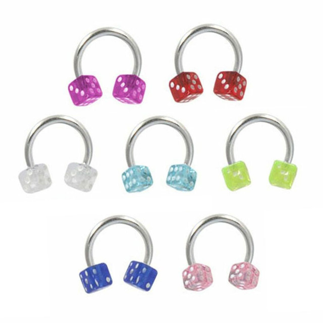 Strawberry End Horseshoe Circular Barbell 16G 10mm