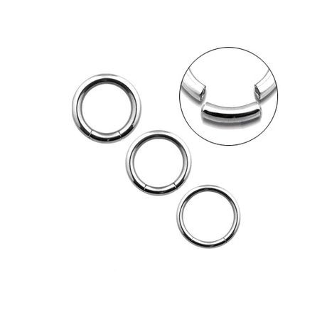 Titanium Plated Over Surgical Stainless Steel 16 Gauge Segment Ring