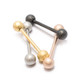 Sand Finish Barbells with Ball Ends 14G- multiple colors available