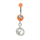 Body jewelry, 316L surgical steel with acrylic UV Replacement beads and ...