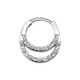 CZ Pearl Double Row Hinged Segment Ring 16G 10mm