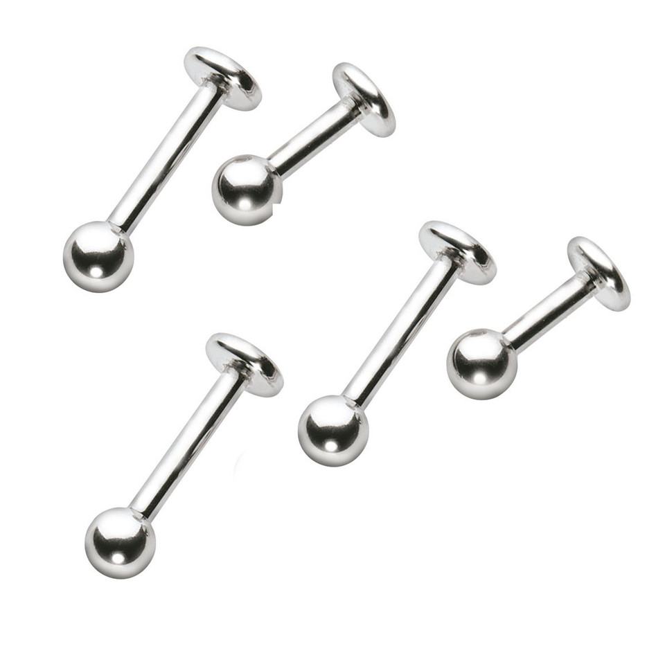 Surgical Steel Jeweled Labret Lip Jewelry