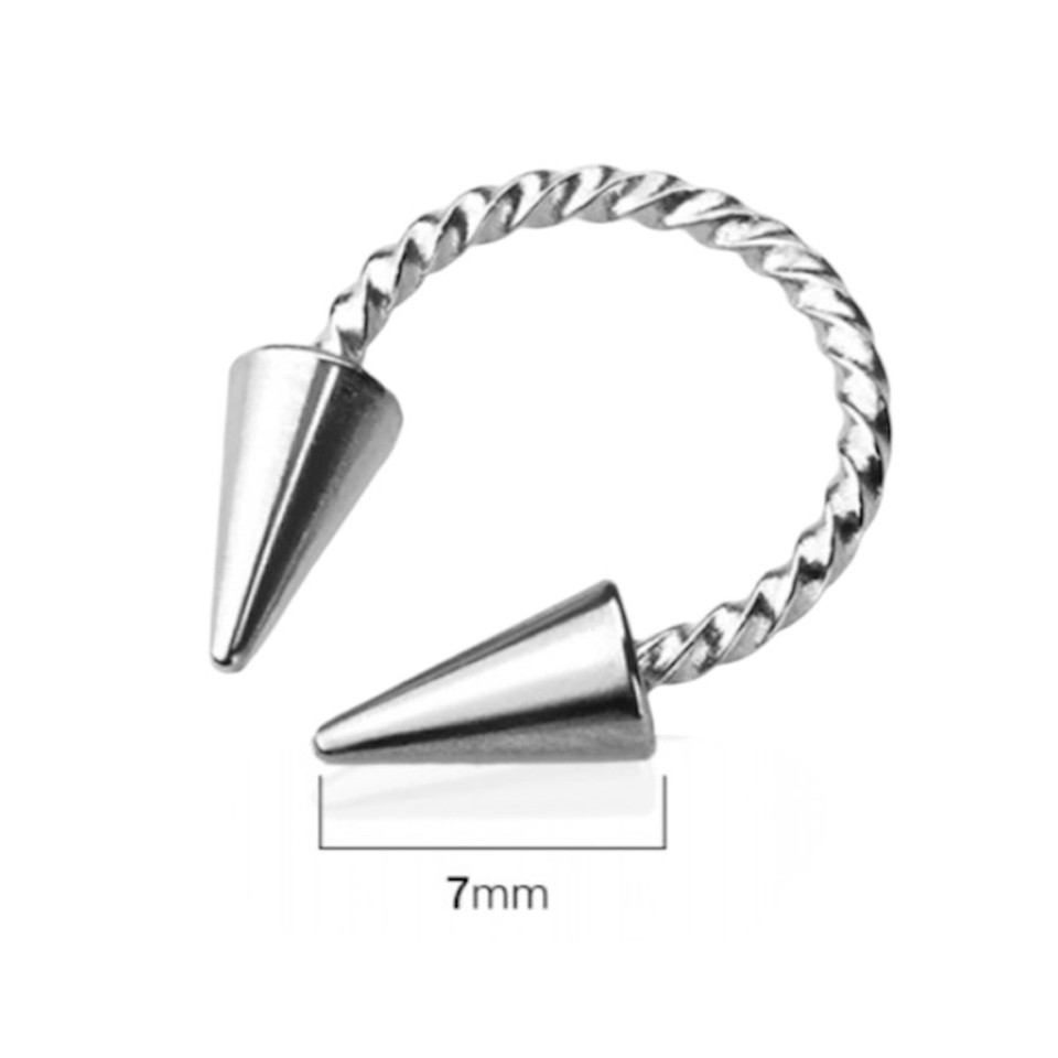Strawberry End Horseshoe Circular Barbell 16G 10mm