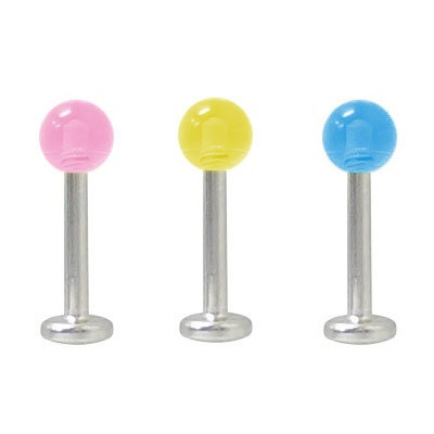 Colored UV Acrylic Ball Internal Threaded Labret
