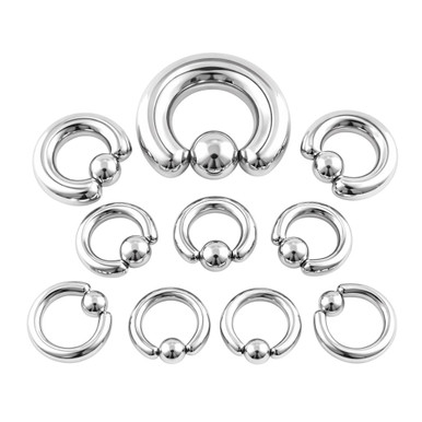 2PCS Surgical Steel CBR Captive Bead Ring Piercings