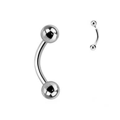 Surgical Steel Curved Barbell Snake Eyes Piercing Jewelry