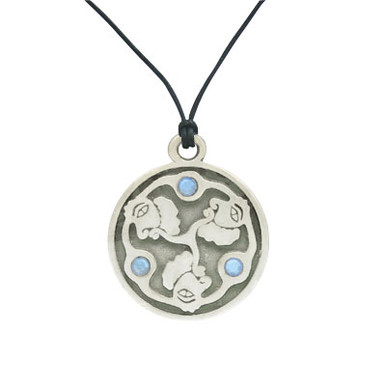 Mitsu Domo Pendant with Blue Cz Gems
