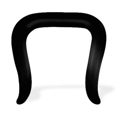 Black Pyrex Glass Septum Retainer Piercing 1/4" 6mm