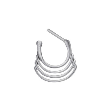 Stainless Steel Triple Play Ring Septum Clicker 16ga