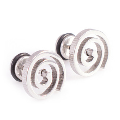 Spiral Swirl Fake Plugs Ear Gauges Earring Stud 16G
