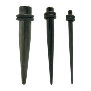 PVD Black Spike Tapers Ear Gauges