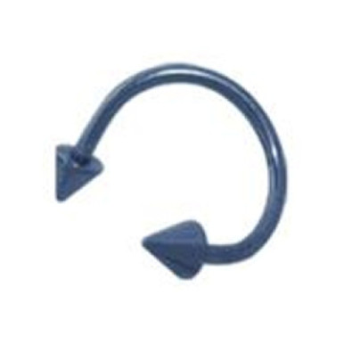 G23 Titanium Spike Twister Spiral Ring 14G 12mm