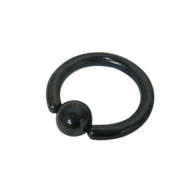 PVD Black Captive Bead Ring Closure Ball 10G 12mm