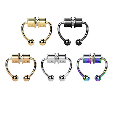 Faux Magnetic Septum Nose Ring Horseshoe Stainless Steel Fake Nose ...