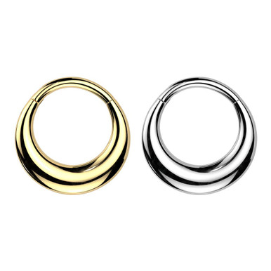 Thick Chunky Septum Clicker Hinged Segment Ring 16G