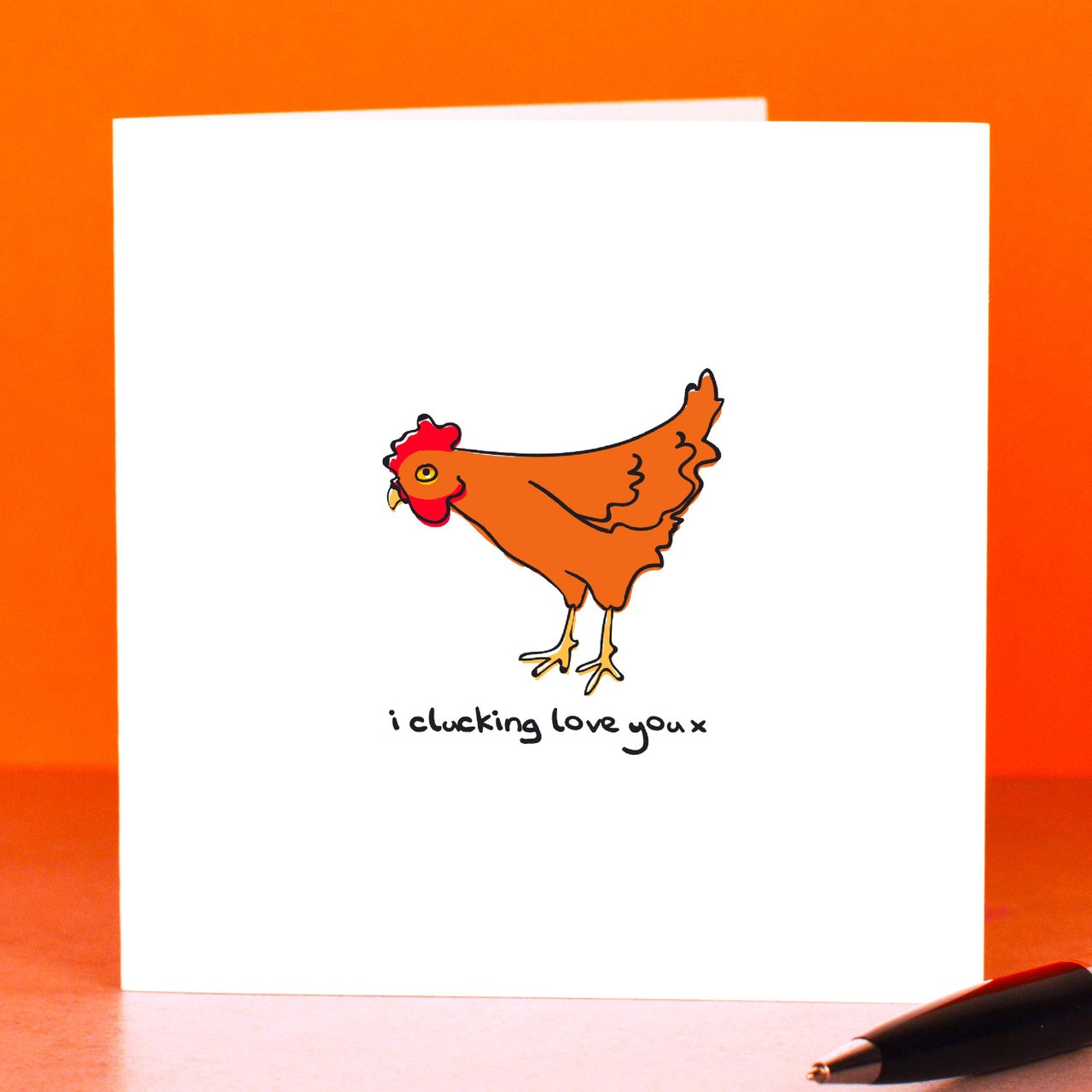 I clucking love you Card - The Crafty Giraffe