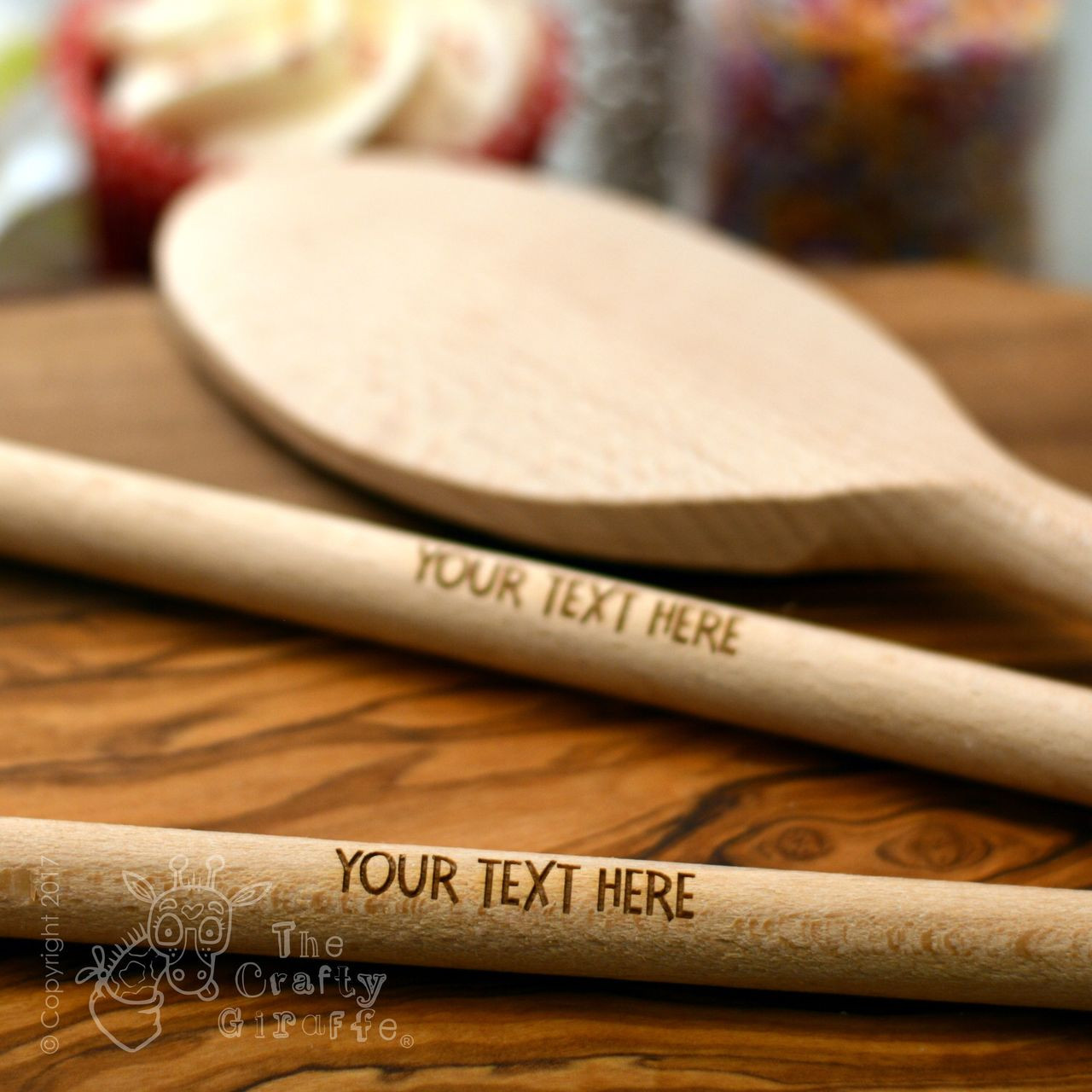 Personalised Cake Baking Spoon - The Crafty Giraffe
