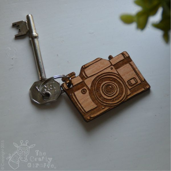 Personalised Camera Keyring - The Crafty Giraffe