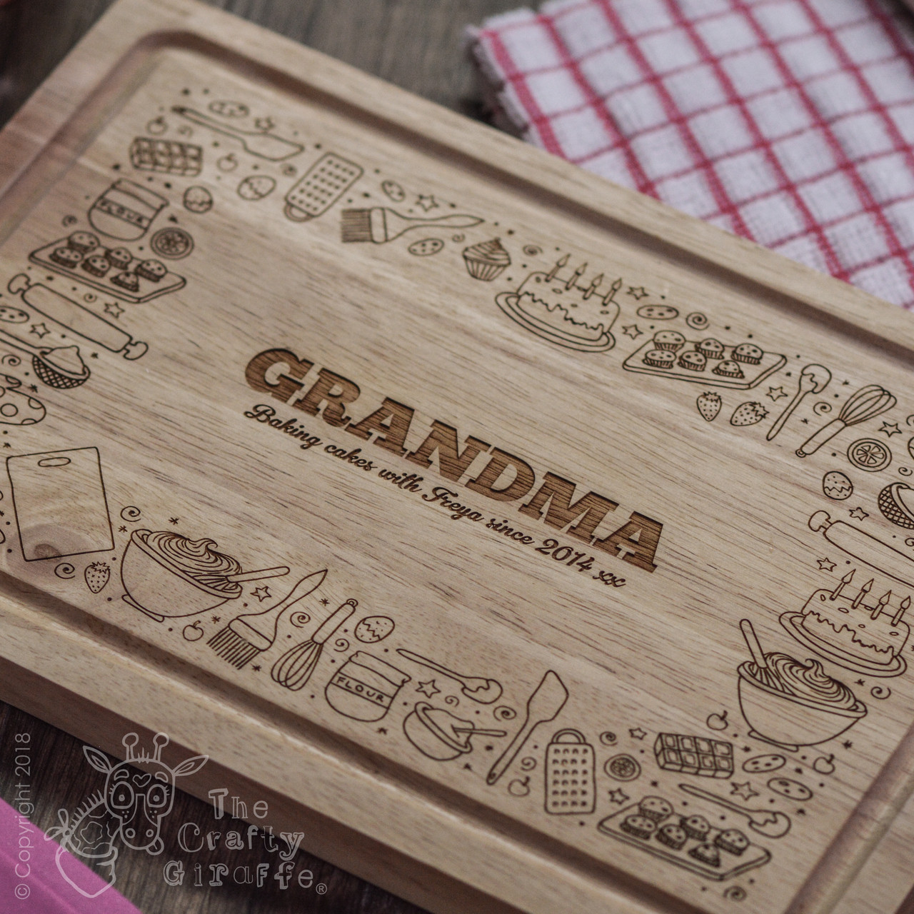 Personalised Baking Board - The Crafty Giraffe