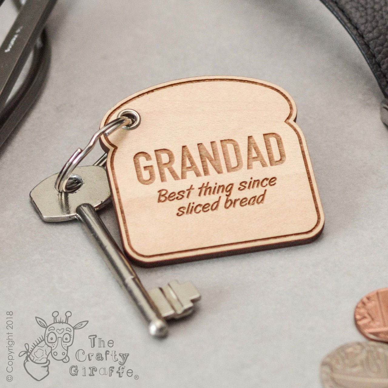 Personalised Sliced Bread Keyring - The Crafty Giraffe