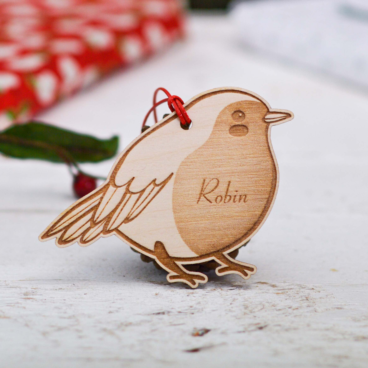 Personalised Robin Decoration - The Crafty Giraffe