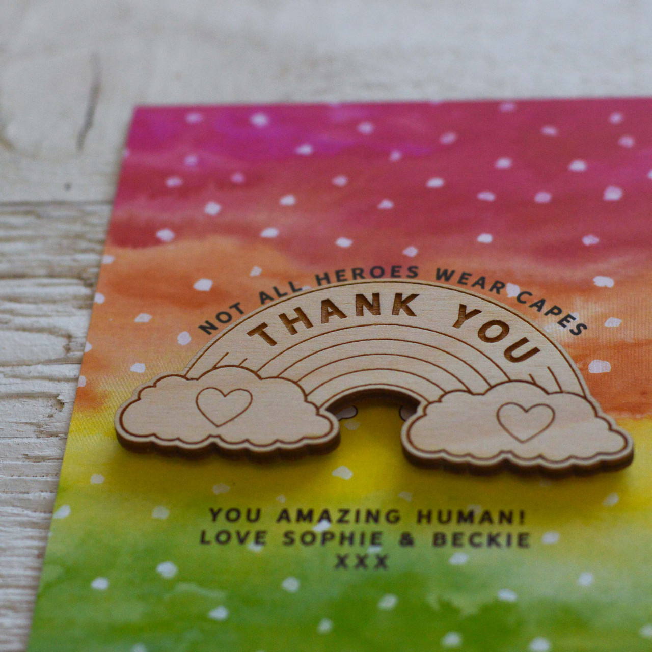 Personalised Thank you Magnet Token Giftcard - The Crafty Giraffe
