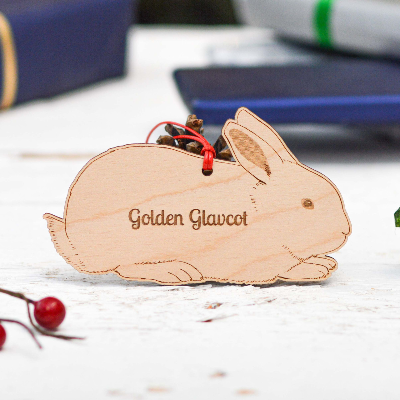 Personalised Golden Glavcot Rabbit Decoration - The Crafty Giraffe